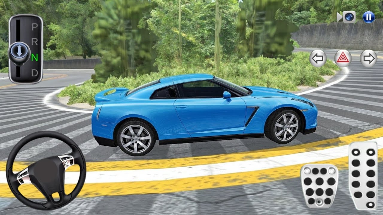 new Sports Car Nissan GT-R r35 Narrow Mountain Road Driving - 3D ...