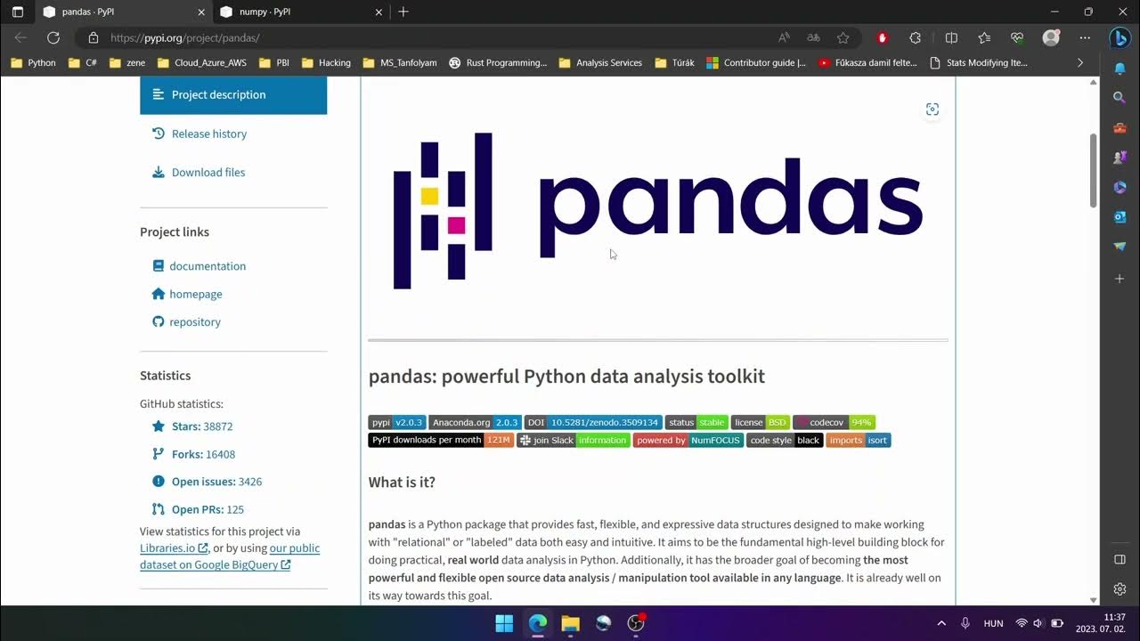 Python 23 - Pandas, Numpy telepítése, licensz ellenőrzése, modul frissítése - YouTube