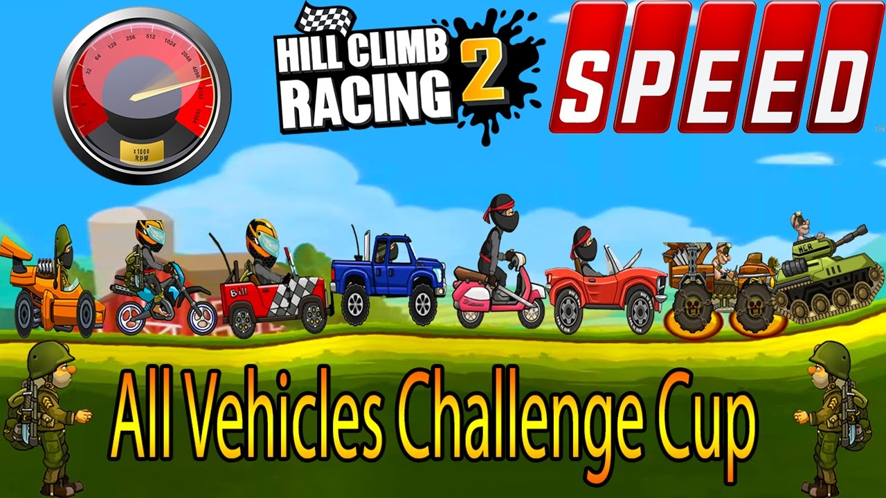 Hill Climb Racing 2 - All Vehicles 2x Speed / Funny Version Compilation ...