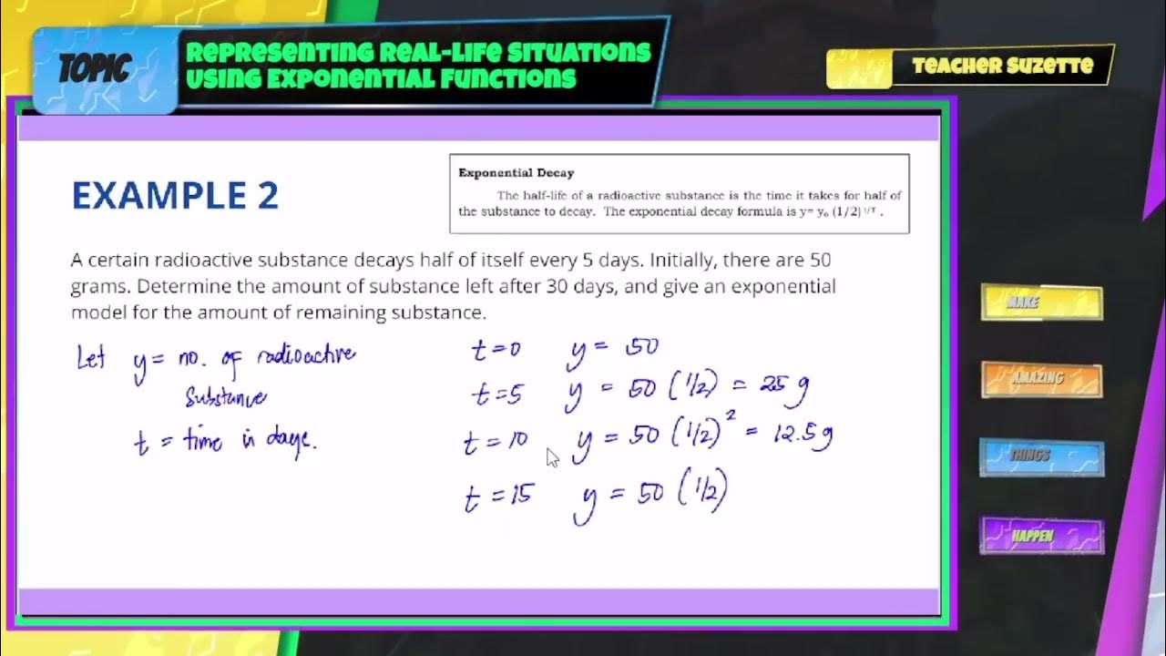 Representing real life situations using exponential functions - YouTube