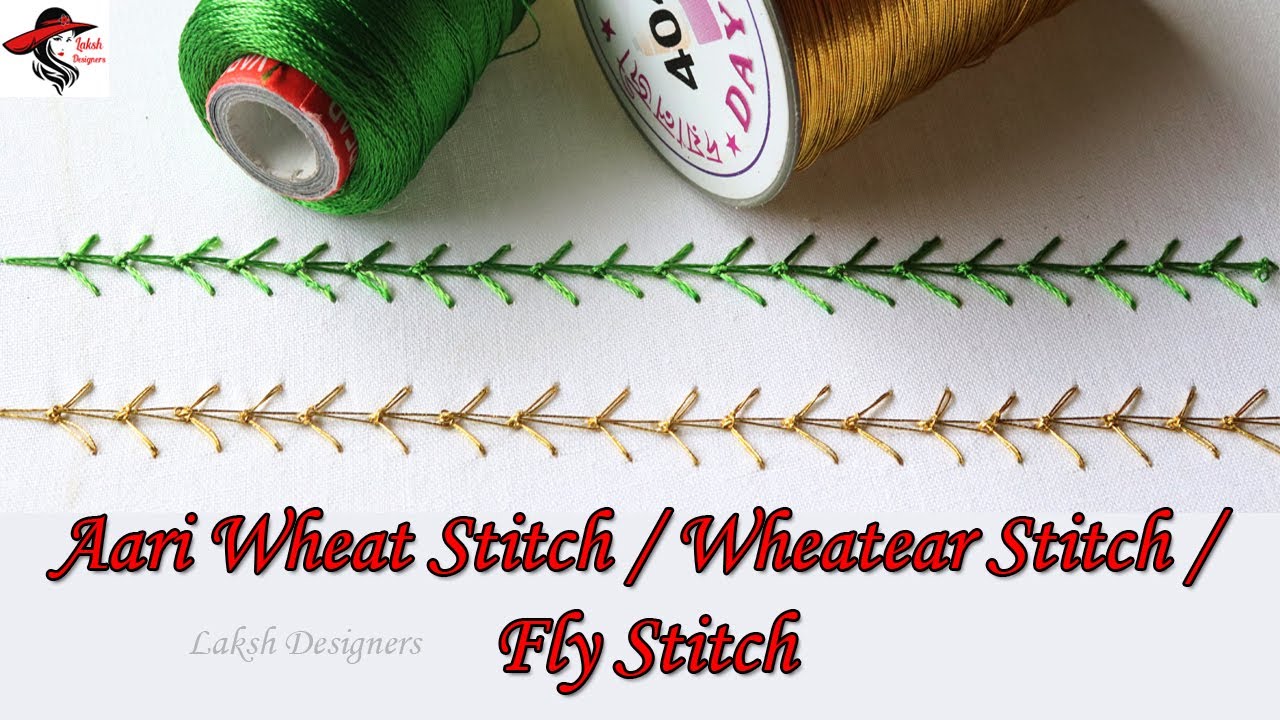 Aari Wheat Stitch Tutorial for Beginners | aari work basics free online ...