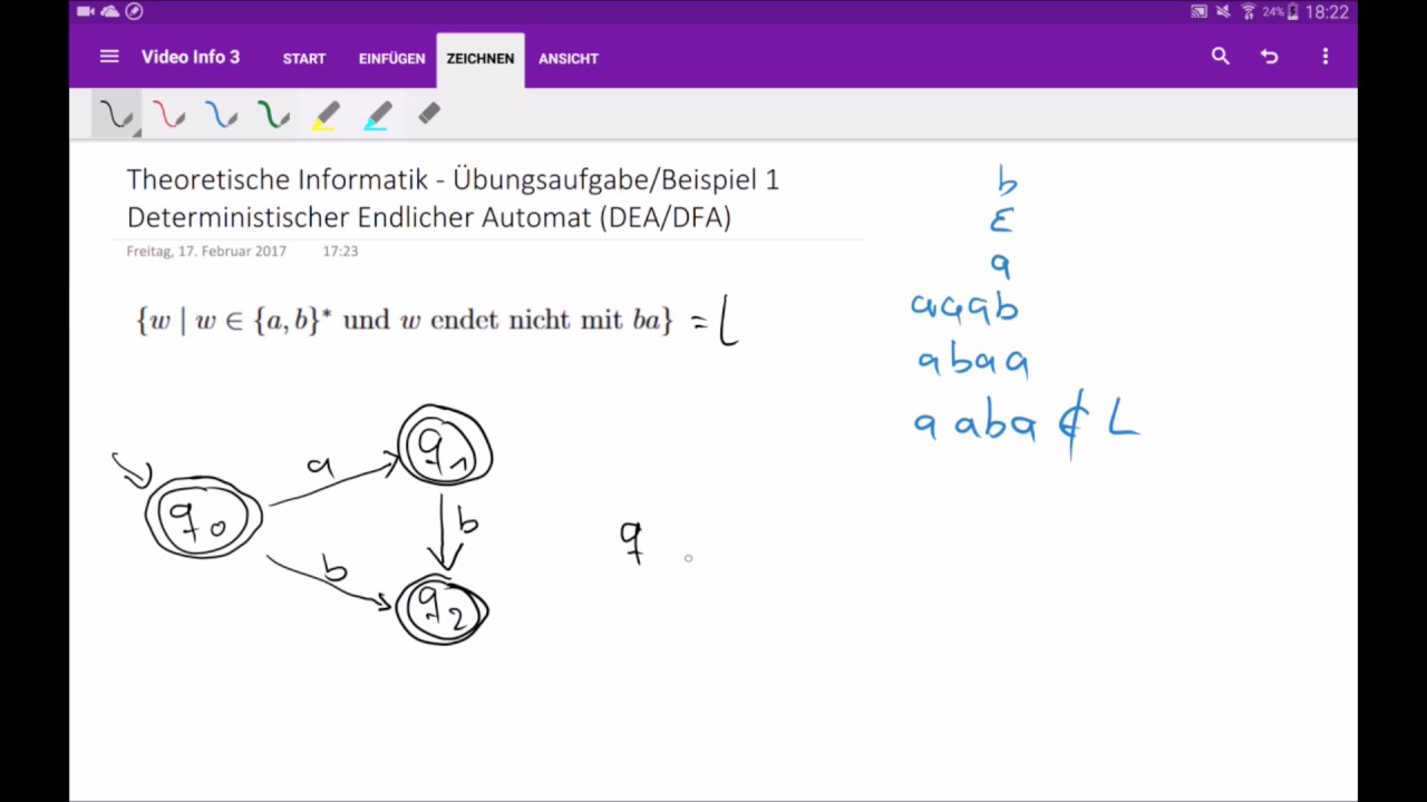 1.4 Theoretische Informatik - Übungsaufgabe/Beispiel 1 ...