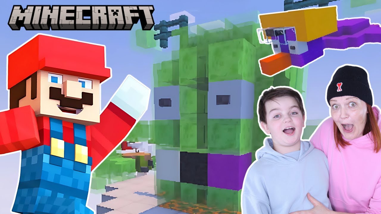 MINECRAFT: We built bosses from Astro Bot & Super Mario | Gameplay with ...