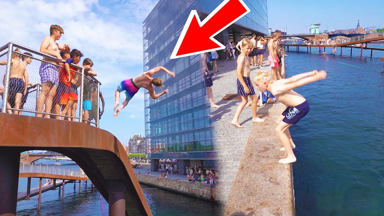 INSANE FLIPS FROM A BRIDGE WITH CRAZY KIDS! - YouTube
