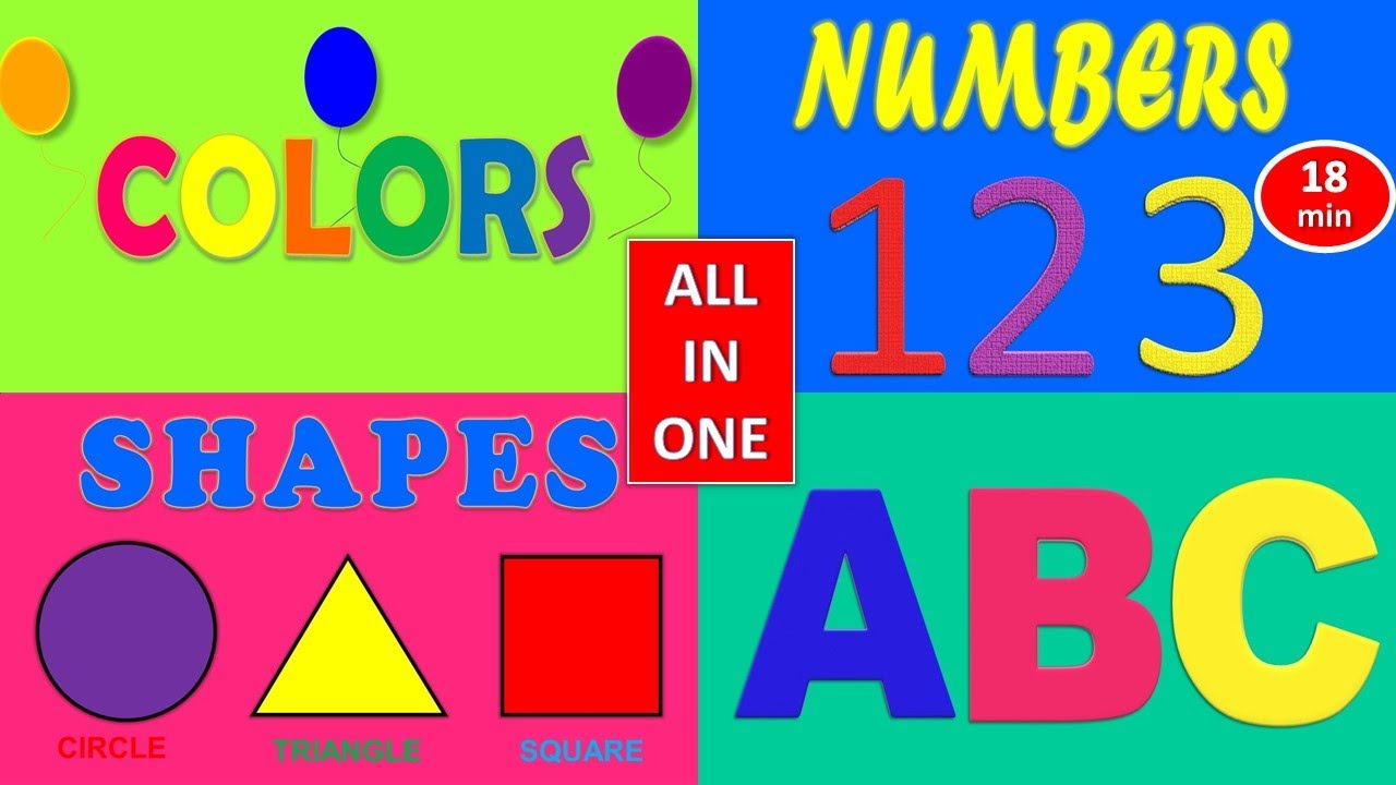 Learn ABC, Numbers, Colors , Shapes & More | All In One for Kids ...