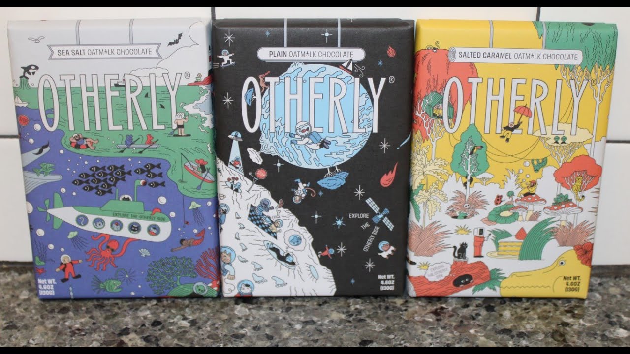 Otherly Oatmilk Chocolate: Sea Salt, Plain and Salted Caramel Review - YouTube