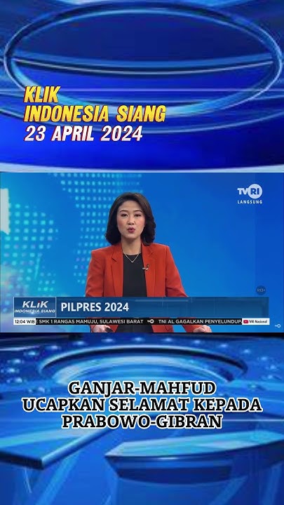 Ganjar-Mahfud Ucapkan Selamat Kepada Prabowo-Gibran #klikindonesiasiang #tvri - YouTube