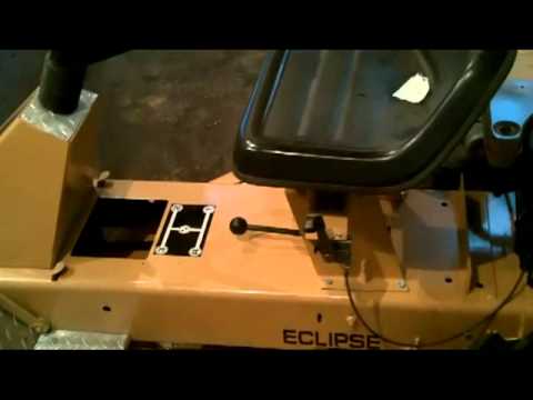 put the mower deck on the hahn - YouTube