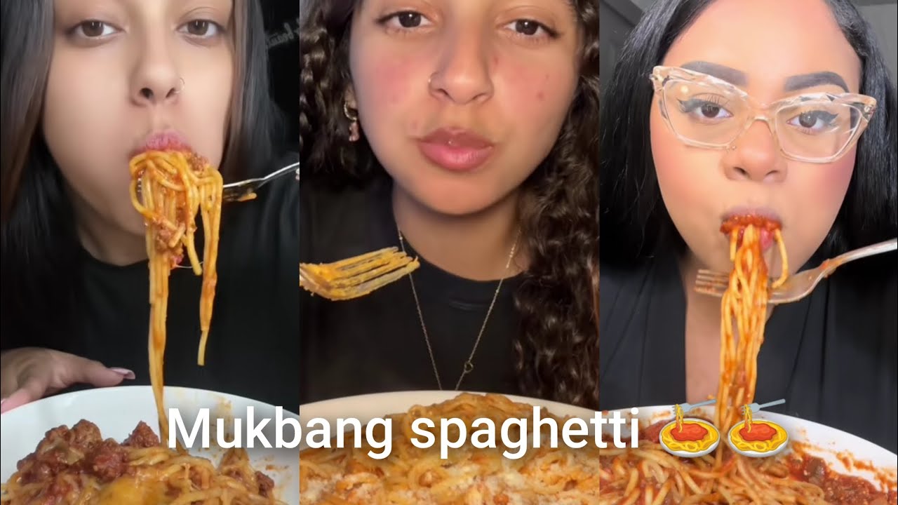 Mukbang spaghetti 🍝🍝 - YouTube