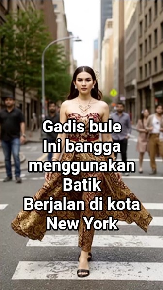 Viral‼️cewe bule memakai batik #foryou #batikgointernational - YouTube