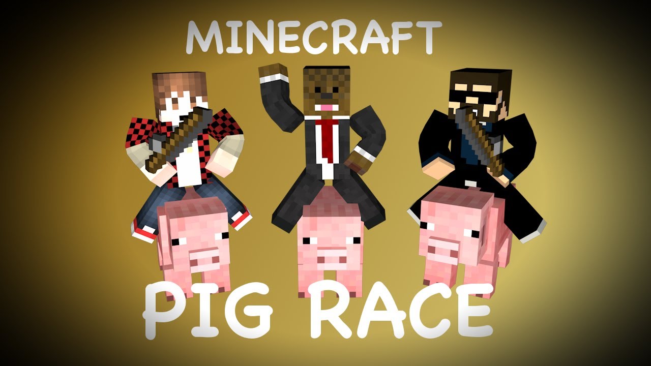 Minecraft PIG RACING Minigame | JeromeASF - YouTube