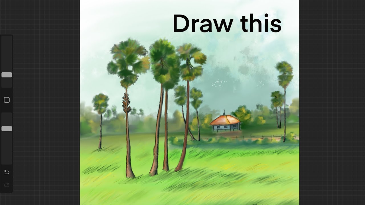 Khmer Landscape Drawing on #procreate - YouTube