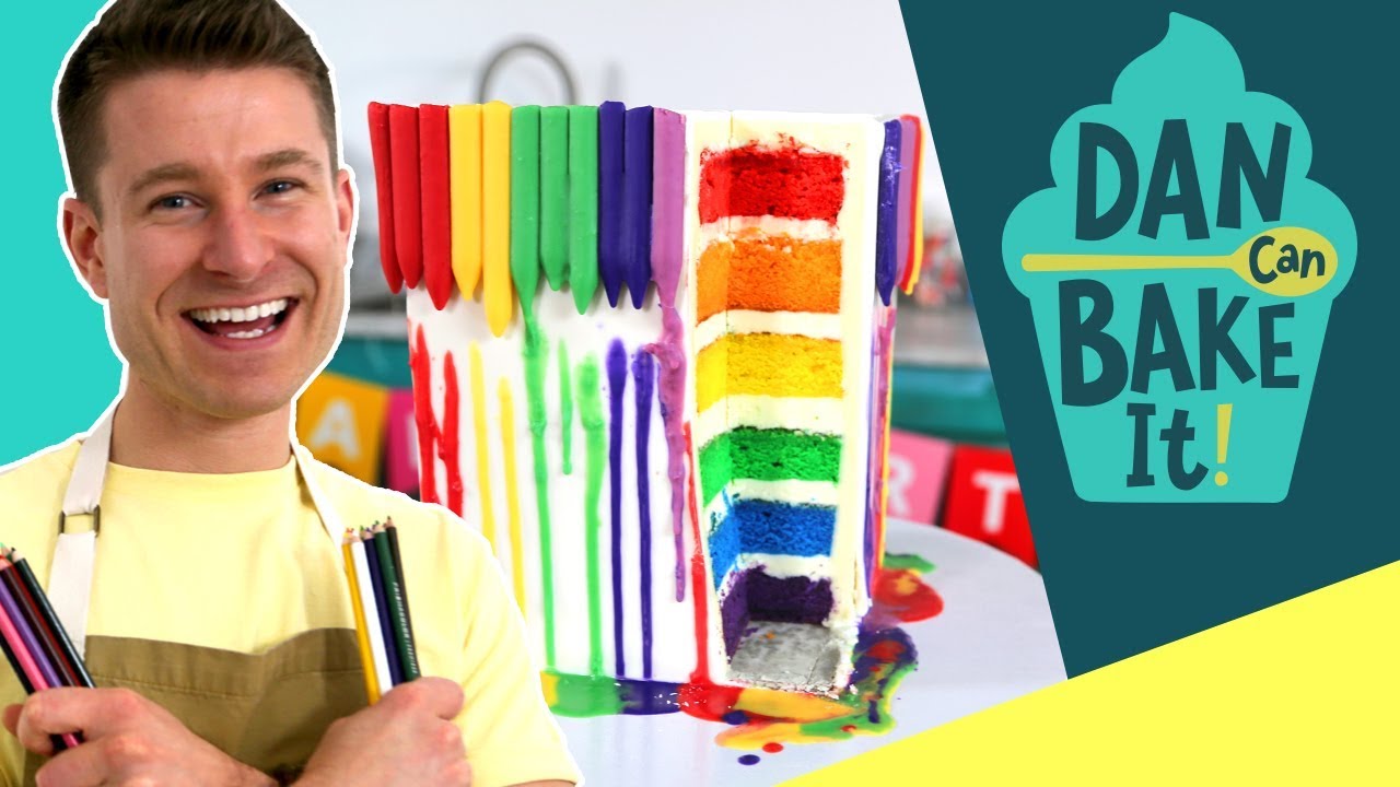 Dan Bakes a MELTING Crayon Cake 🖍️Challenge #11 | Dan Can Bake It ...
