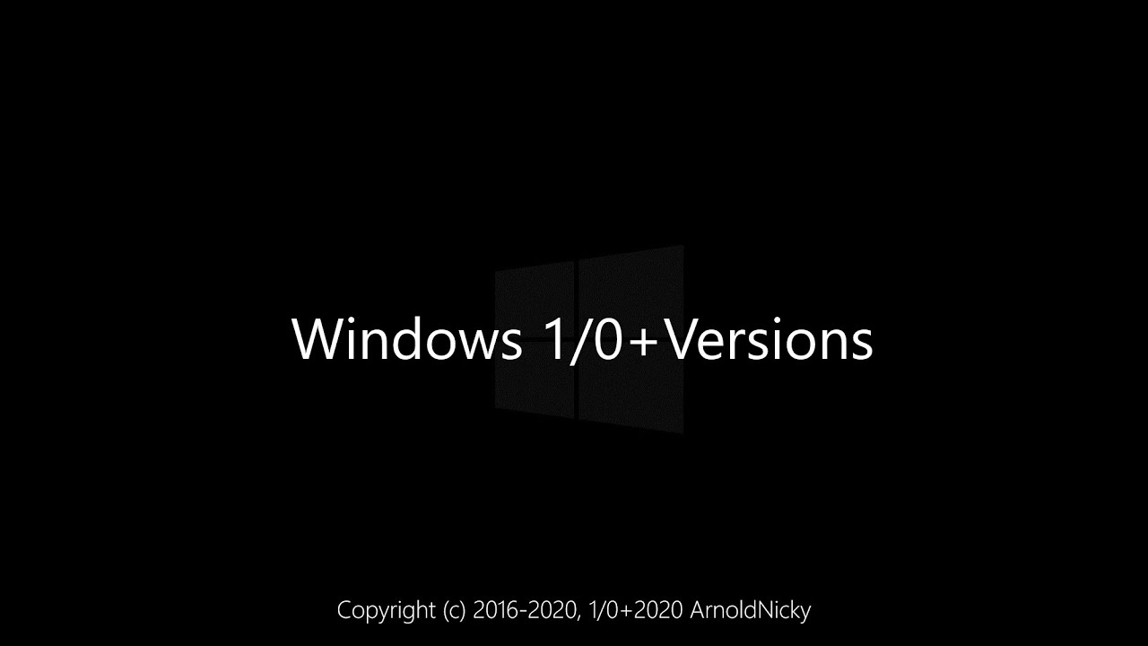 Windows 1/0+ Versions - YouTube