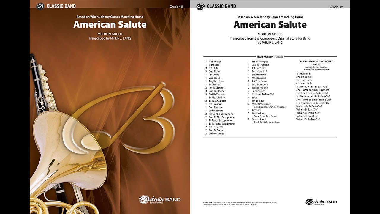 American Salute, arr. Philip J. Lang – Score & Sound - YouTube