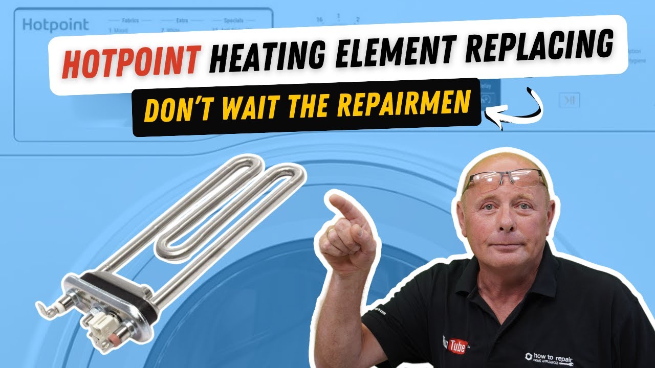 How to replace a Hotpoint washing machine heating element. - YouTube