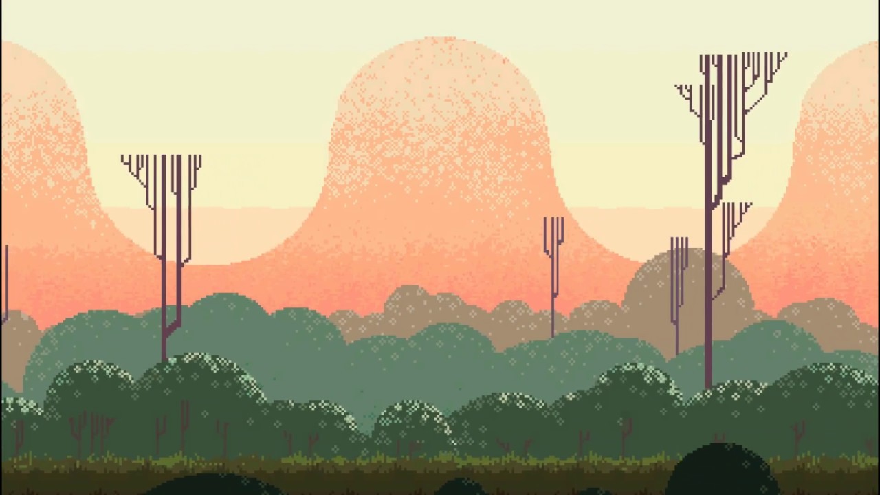 Minecraft Hills Background Art