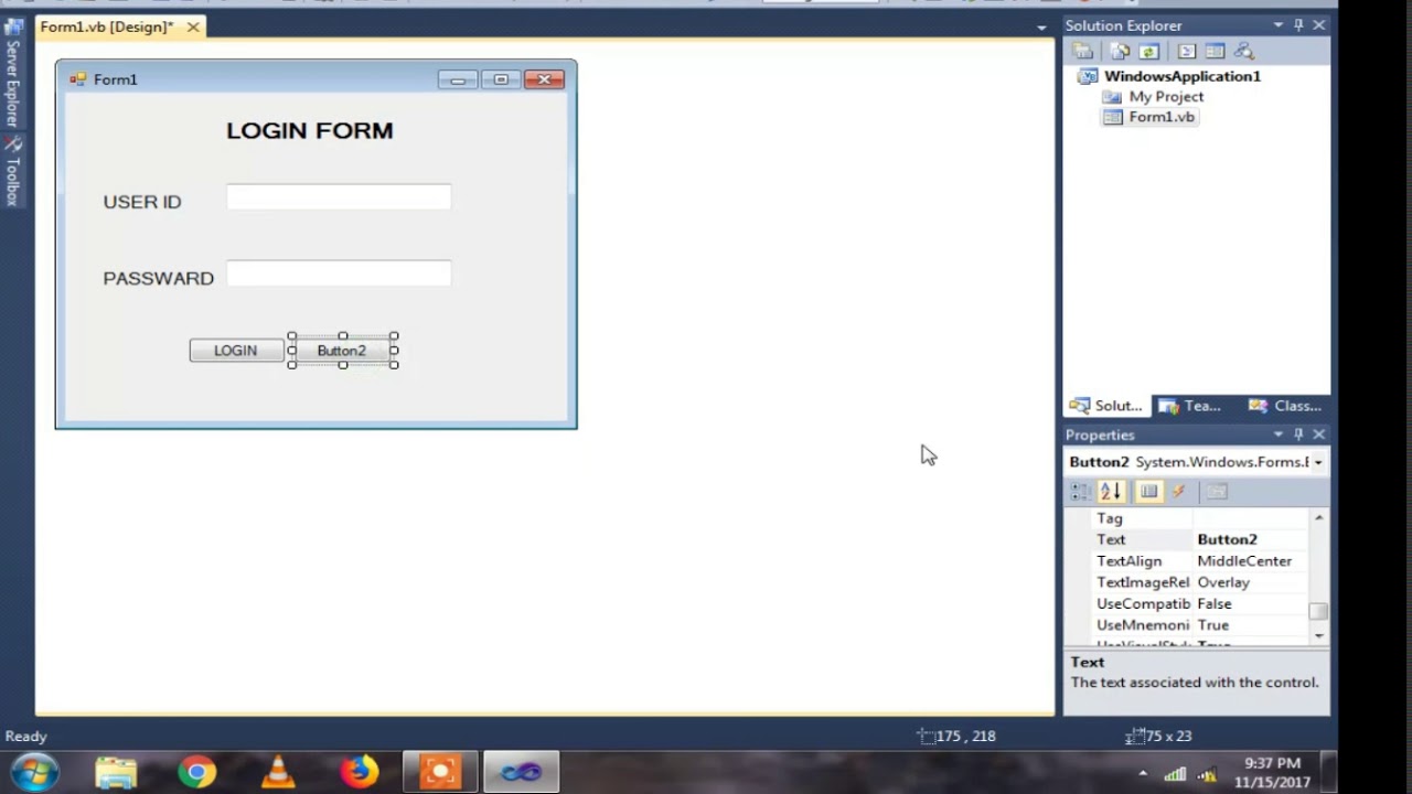 how to make a login form in visual studio (VB) (TECHNICAL ZAS) - YouTube