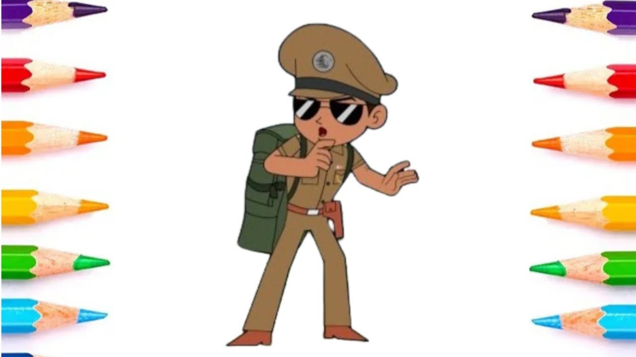 how to draw little 😎 Singham drawing | easy drawing | painting🎨 and ...