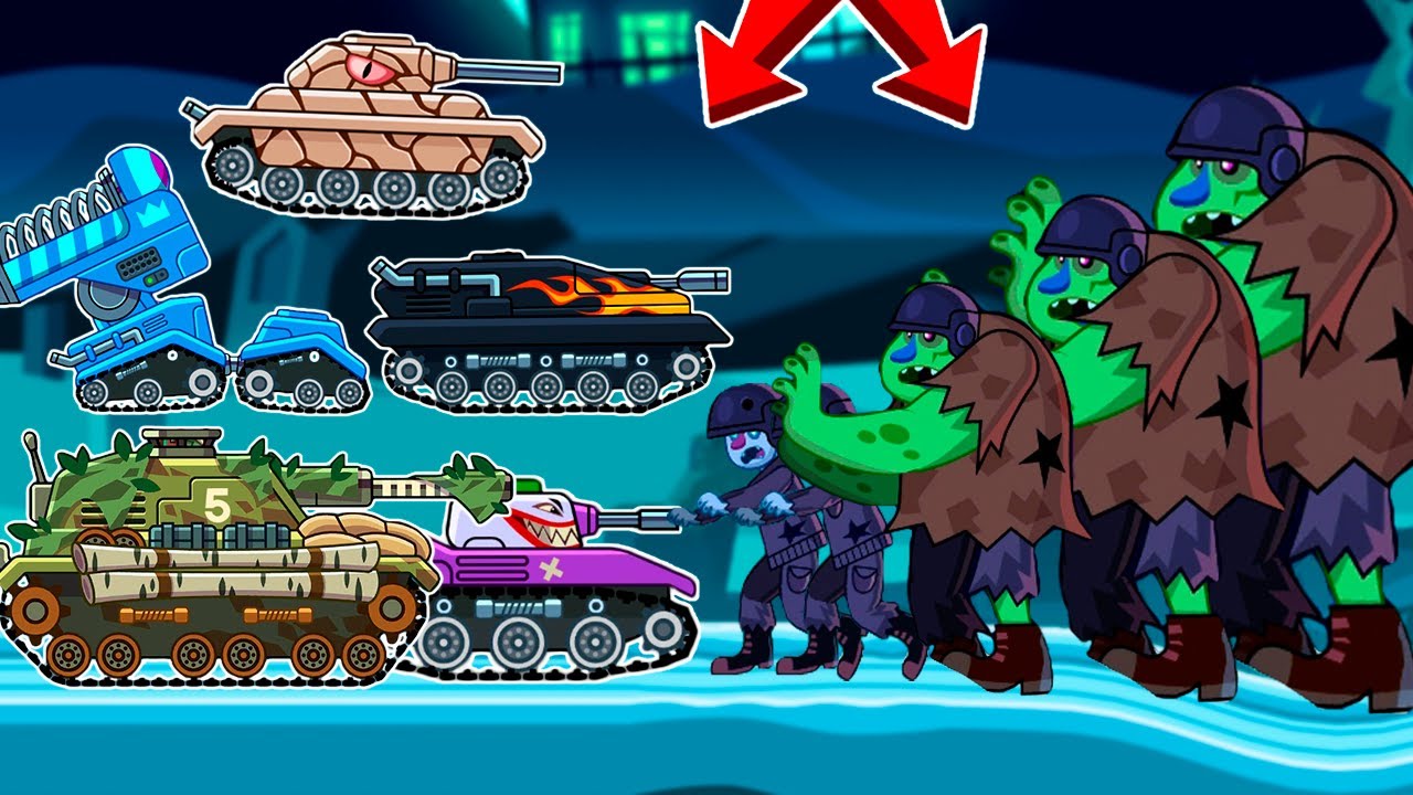 ALL COMMON TANKS in NEW MODE: TANKS VS ZOMBIE in Hills of Steel - YouTube
