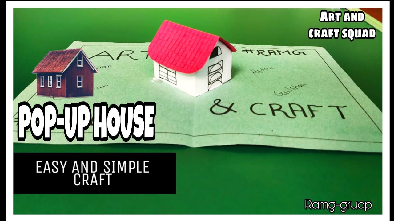 how to make a pop-up house card. - YouTube