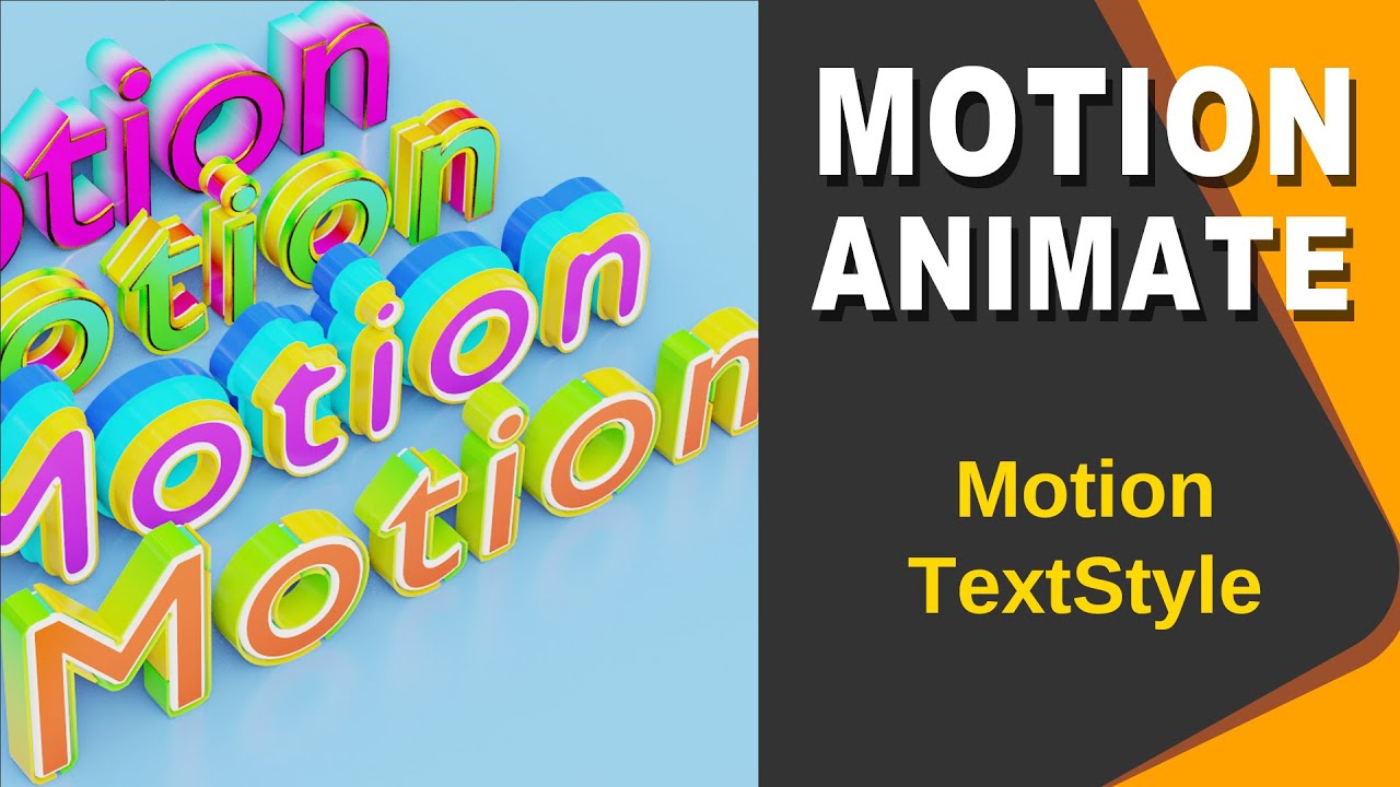 Motion Animate Tutorial - Motion TextStyle [Subtitles] - YouTube