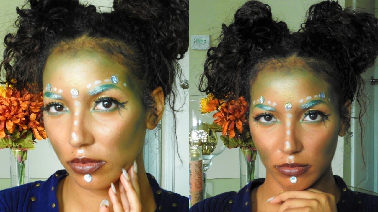 Alien Makeup Halloween Tutorial | Easy Quick Halloween Costumes - YouTube