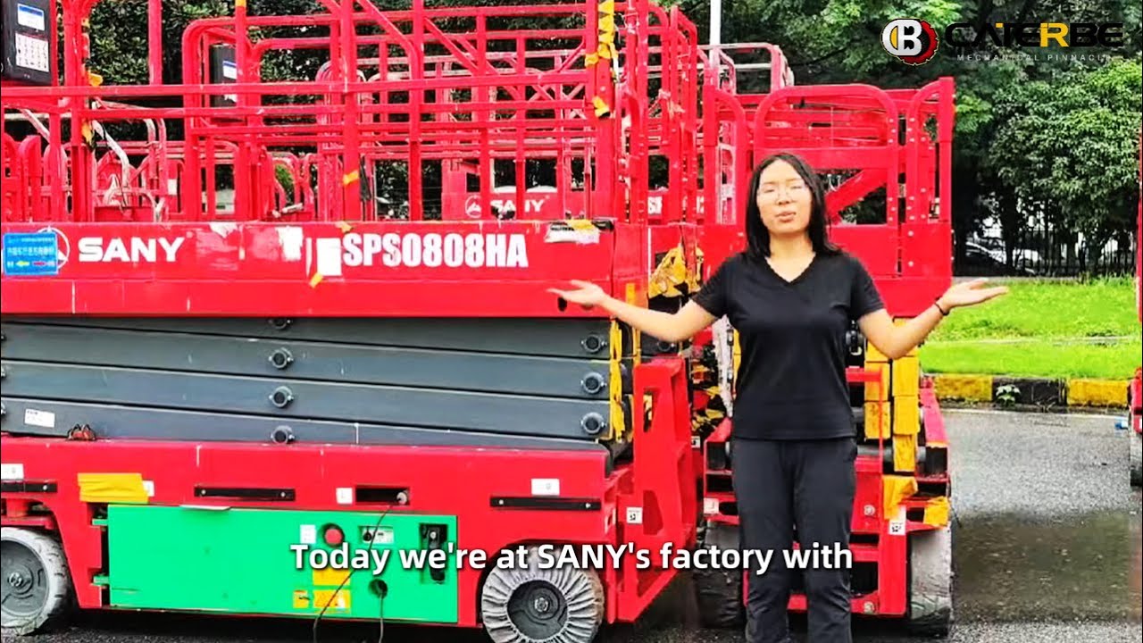 Get to Know the SANY SPS0808HA Compact Electric Scissor Lift - YouTube