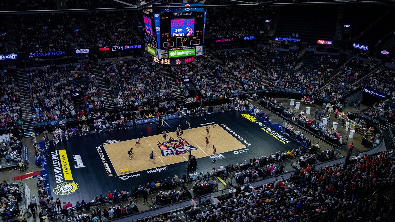 Scenes from the Grand Rapids Rise's inaugural match at Van Andel Arena ...