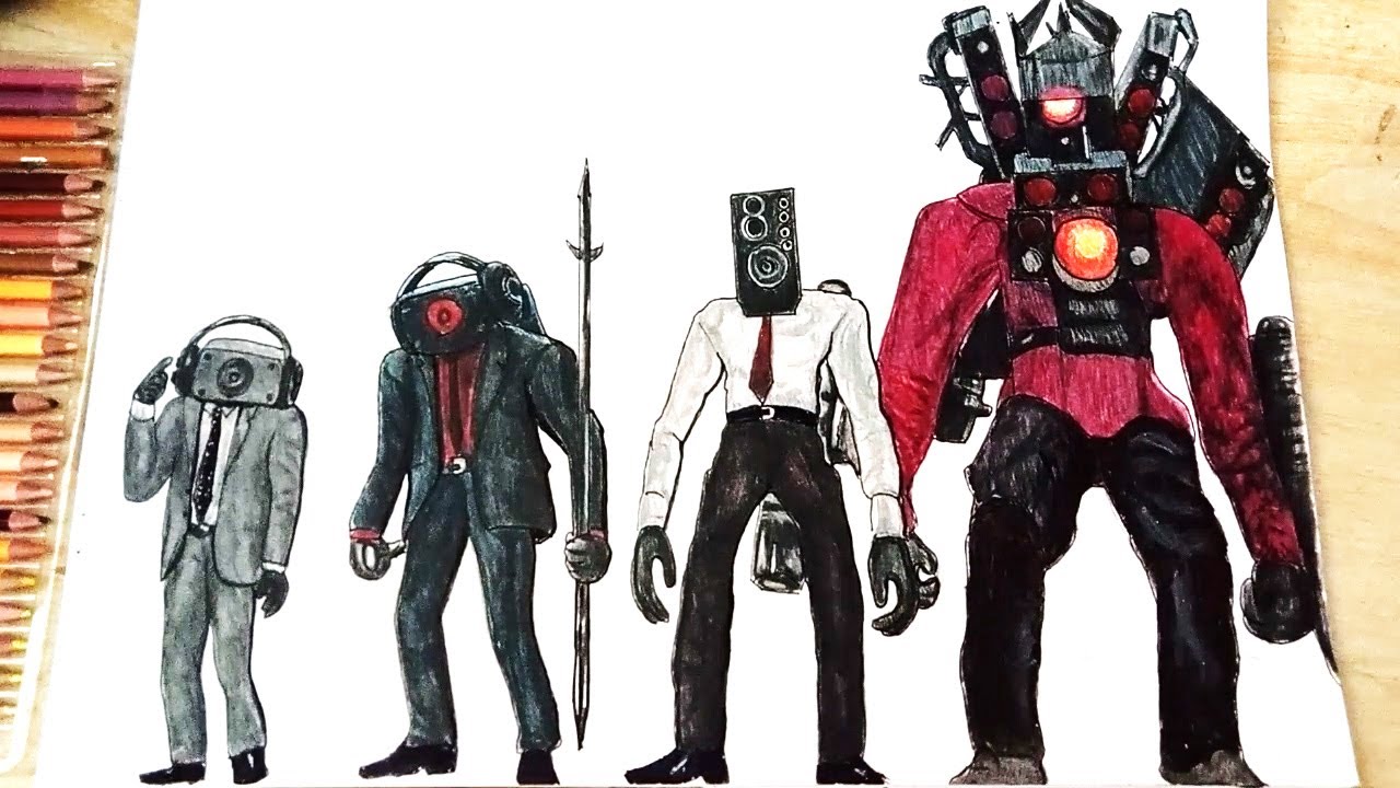 How to draw All Speakerman Team / SKIBIDI TOILET Drawings - YouTube