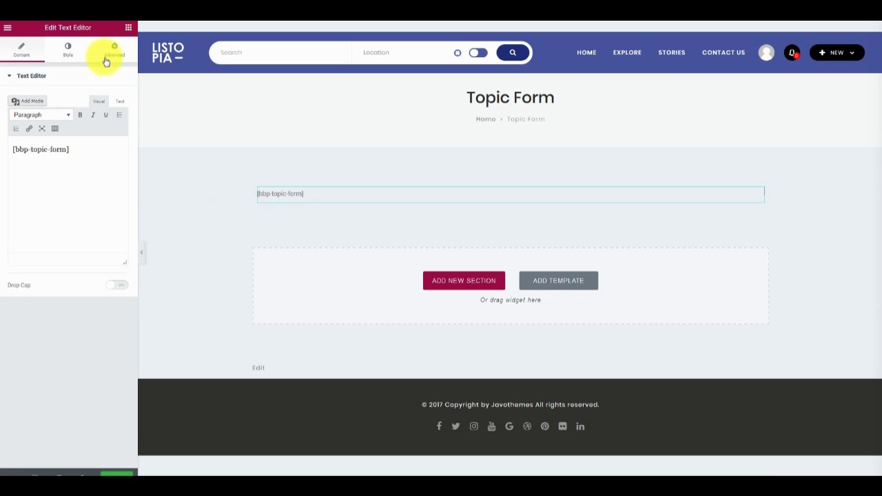How to make submit topic form - YouTube