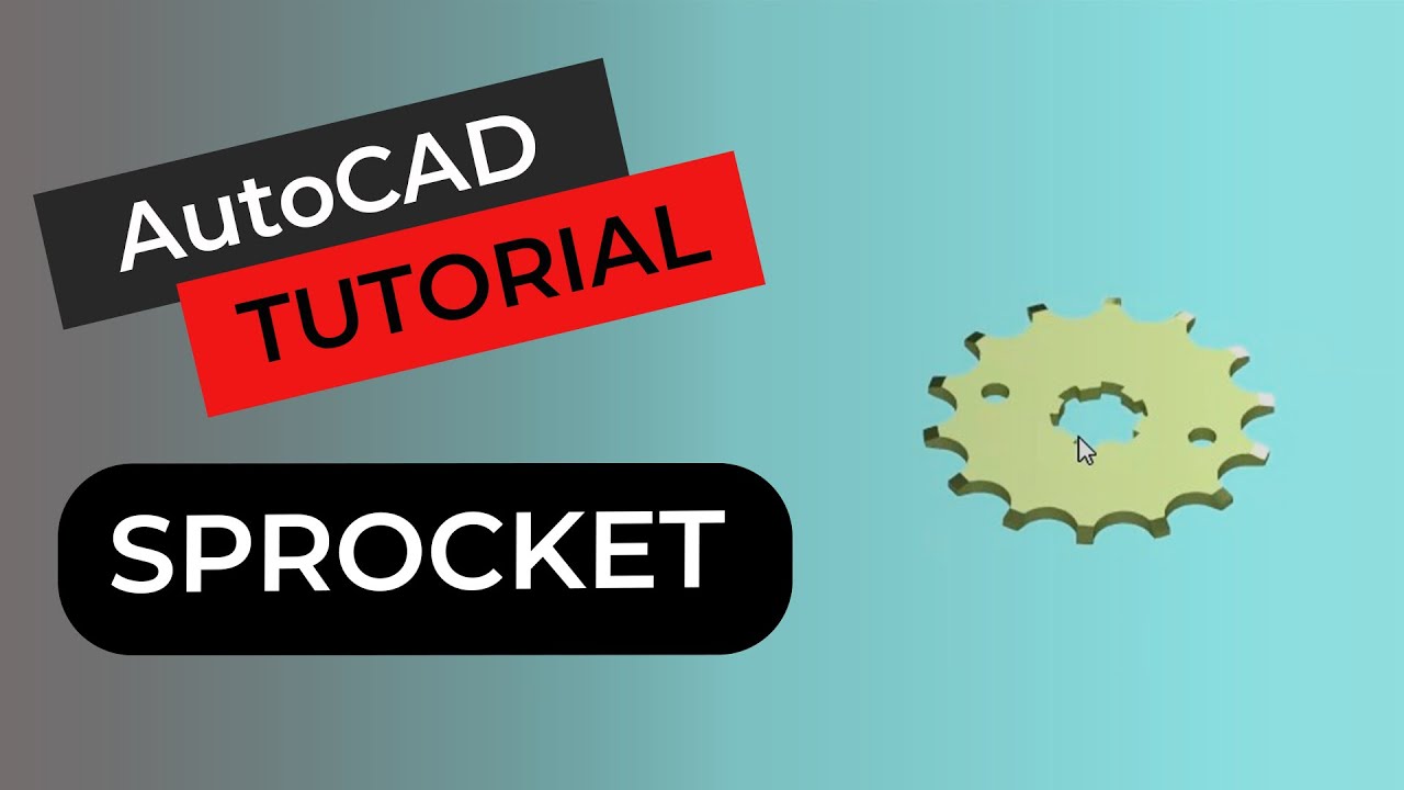 AutoCAD Tutorial Sprocket with Visualisation - YouTube