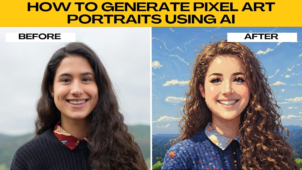 How to Generate a Pixel Art Portrait from Your Photo | Use AI to Make ...
