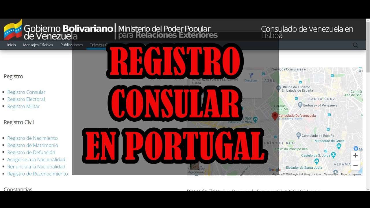 Como hacer el registro consular de Venezuela en Portugal - YouTube