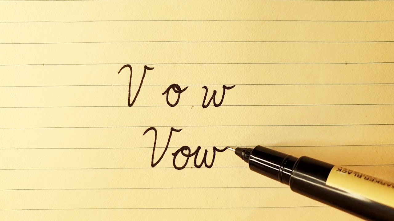 Vow English Cursive Handwriting Tutorial - YouTube