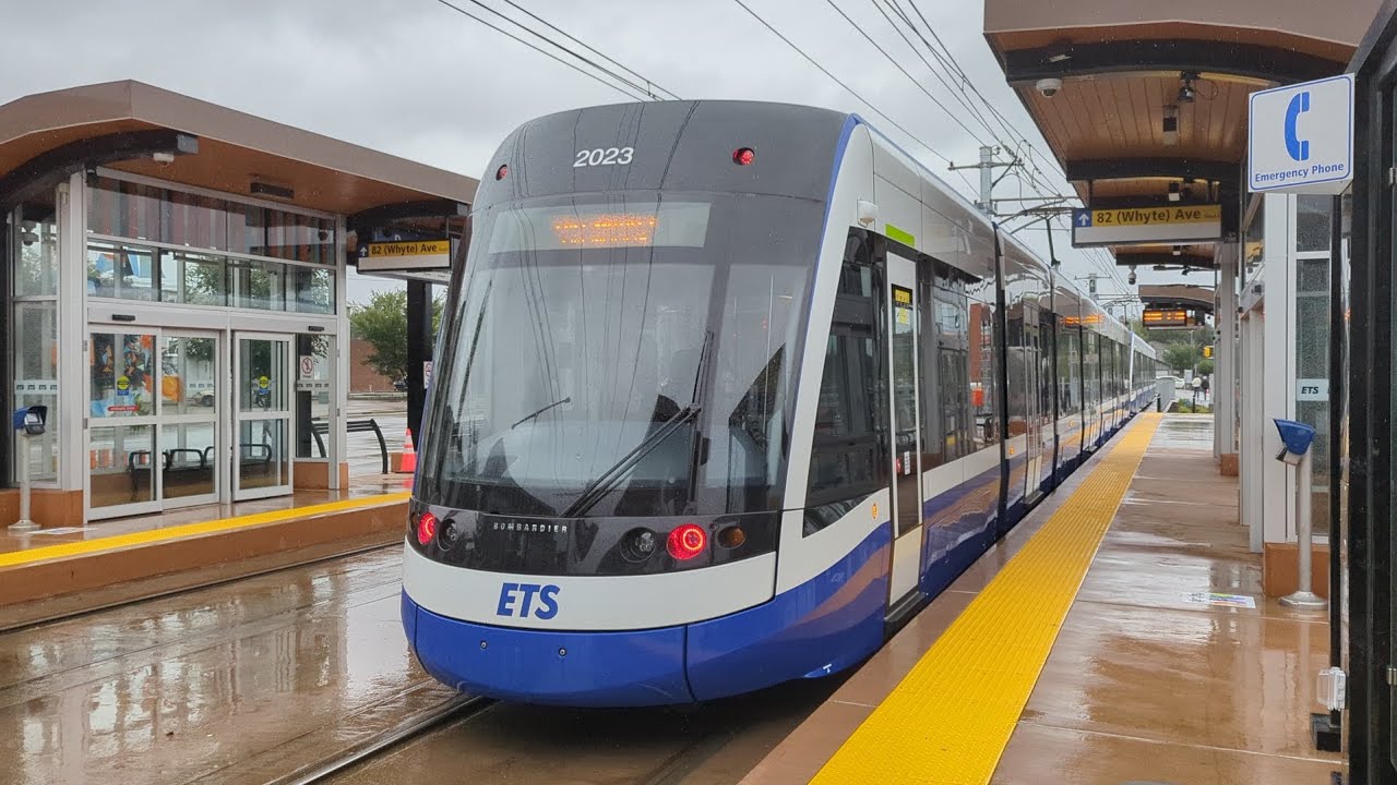ETS LRT Bombardier Cars #2023 #2020 (Valley Line) Southbound - YouTube