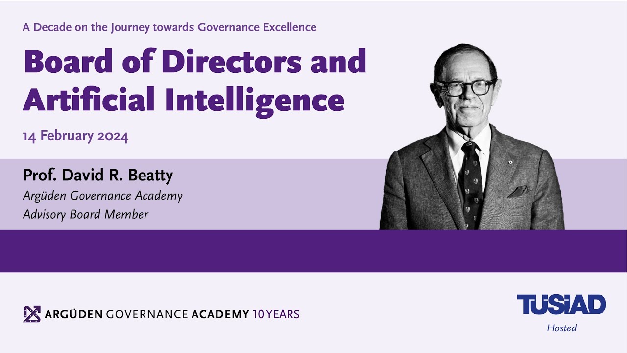 Board of Directors and Artificial Intelligence | Prof. David R. Beatty ...