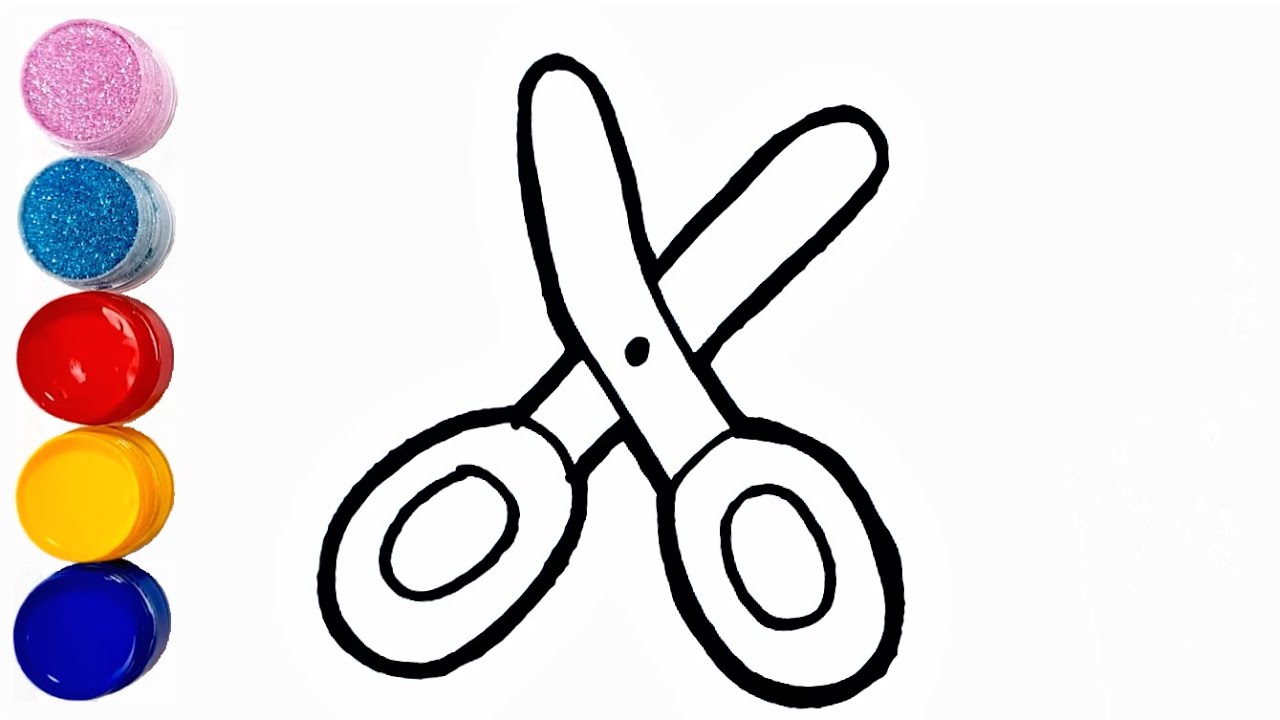 How To Draw Scissors For Kids | Drawing Pictures - YouTube