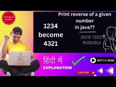 print reverse of number in java - YouTube