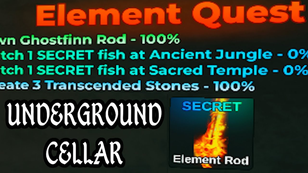 New Best Rod In Fish It Underground Cellar - Element Rod Fish It - YouTube