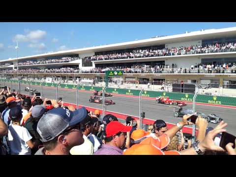 F1 Austin Grand Prix race start! (2013 V8 sound)