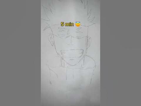 How to draw Gojo Satoru. 5sec, 10sec, 5min. #foryou #shorts #gojo - YouTube