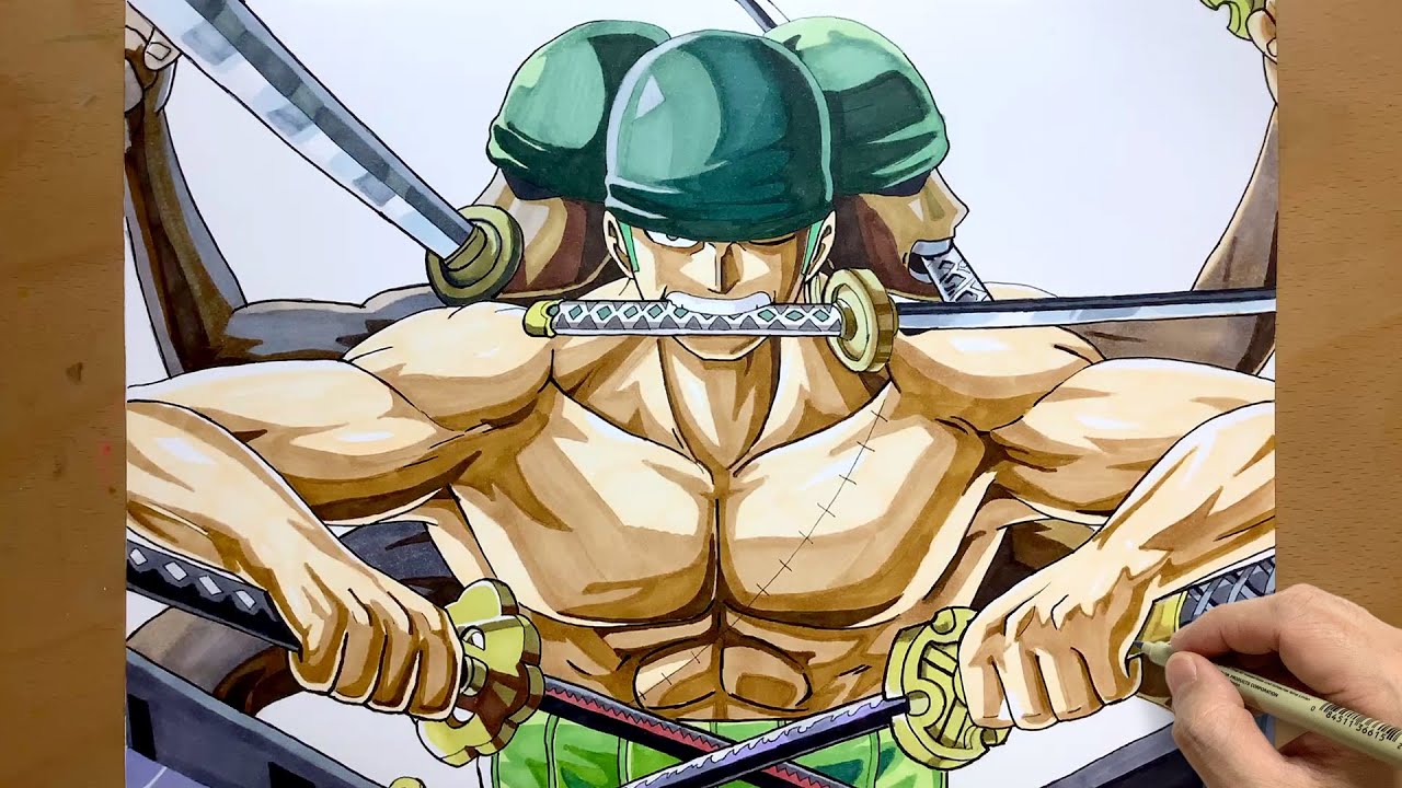 How to Draw Roronoa Zoro from onepiece | step by step | Easy to draw ...