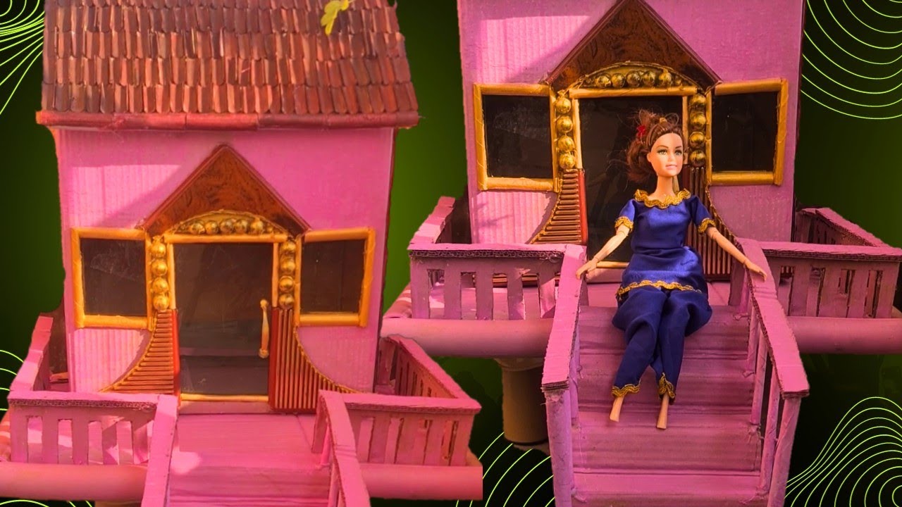 DIY Miniature Cardboard Box Dollhouse || How to make Dollhouse with ...