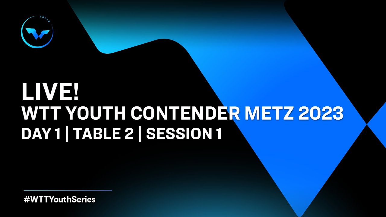 LIVE! | T2 | Day 1 | WTT Youth Contender Metz 2023 | Session 1 - YouTube