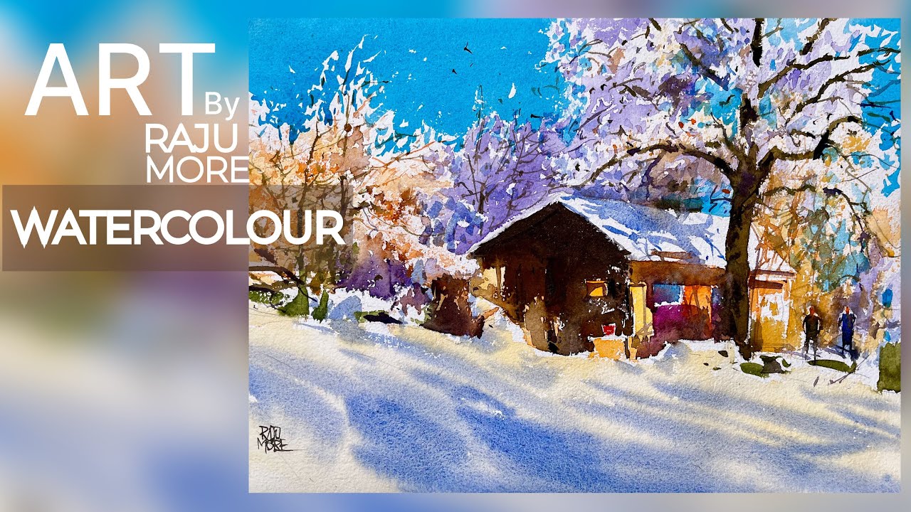Winter Wonderland: Easy Snowy Landscape Painting for Beginners I - YouTube