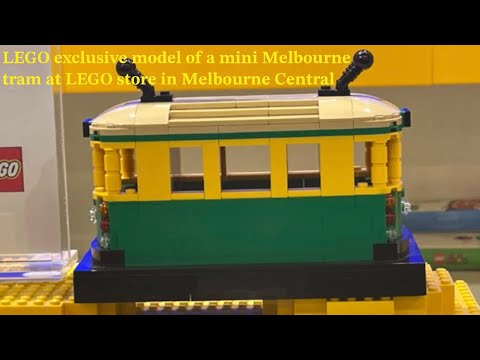 LEGO exclusive model of a mini Melbourne tram in LEGO store at ...