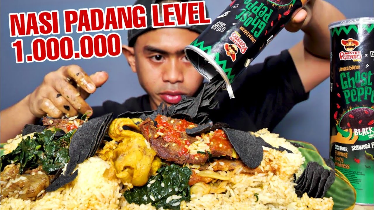 MUKBANG 5 BUNGKUS NASI PADANG PAKE GHOST PEPPER LV 1.000.000 - YouTube