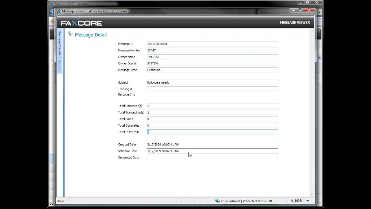 FaxCore 2007 Message Viewer - YouTube