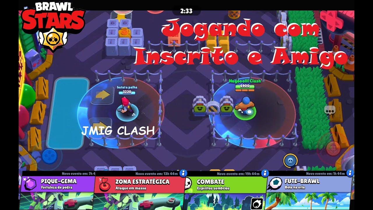 Jogando com Inscrito e Amigo JM - BRAWL STARS - YouTube